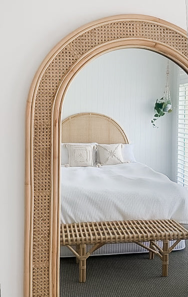 Wave Rattan Mirror - Ex Display – Plant Resort